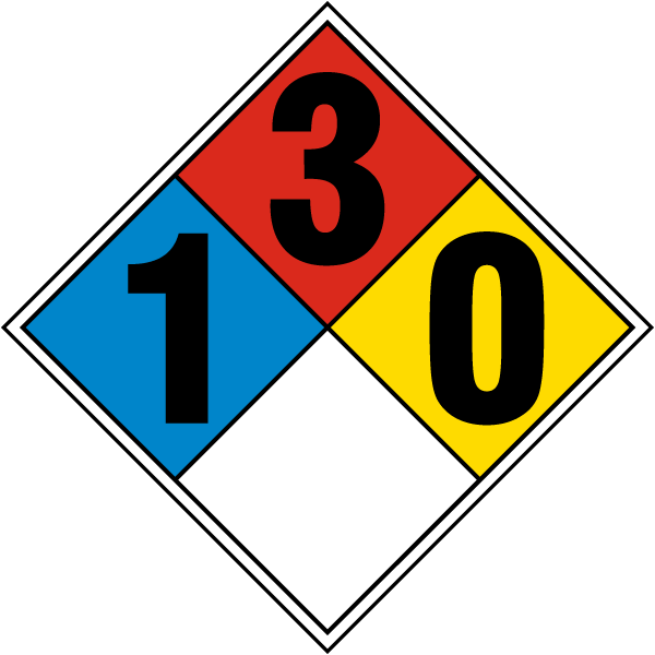 NFPA Diamond 1-3-0 Use for non-toxic flammable liquids – Veteran Safety ...