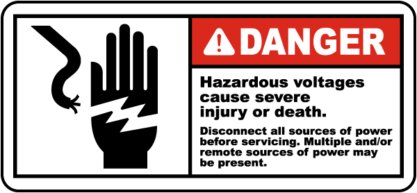 Multiple And Or Remote Sources Power Label – Veteran Safety Solutions