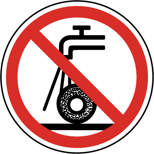 Do Not Use For Wet Grinding Label (ISO) – Veteran Safety Solutions