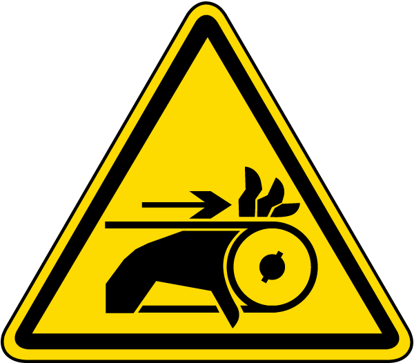 Hand Entanglement Belt Driven Hazard Label (ISO) – Veteran Safety Solutions