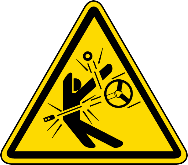 High Speed Moving Parts Hazard Label (ISO) – Veteran Safety Solutions