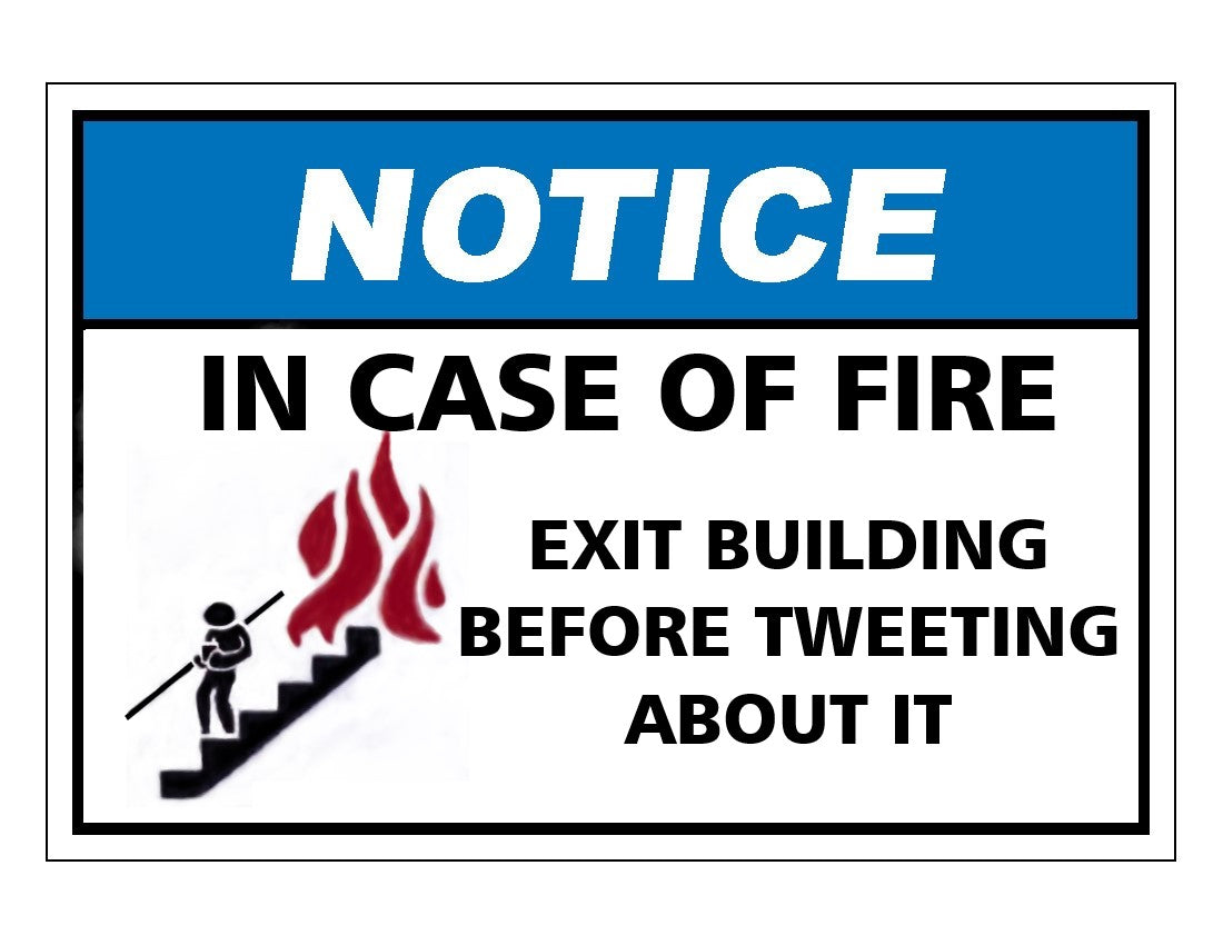Notice in case of fire exit building before tweeting about it – Veteran ...