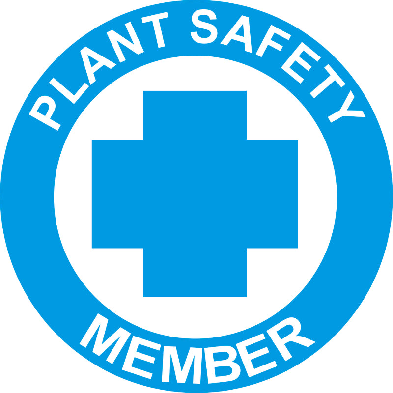 Plant Safety Member Hard Hat Sticker ( Blue ) – Veteran Safety Solutions
