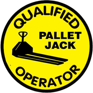 Qualified Pallet Jack Operator Hard Hat Sticker – Veteran Safety Solutions