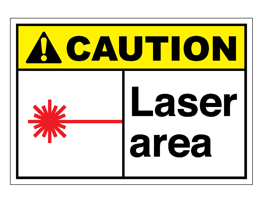 Caution Laser Area Sign – Veteran Safety Solutions