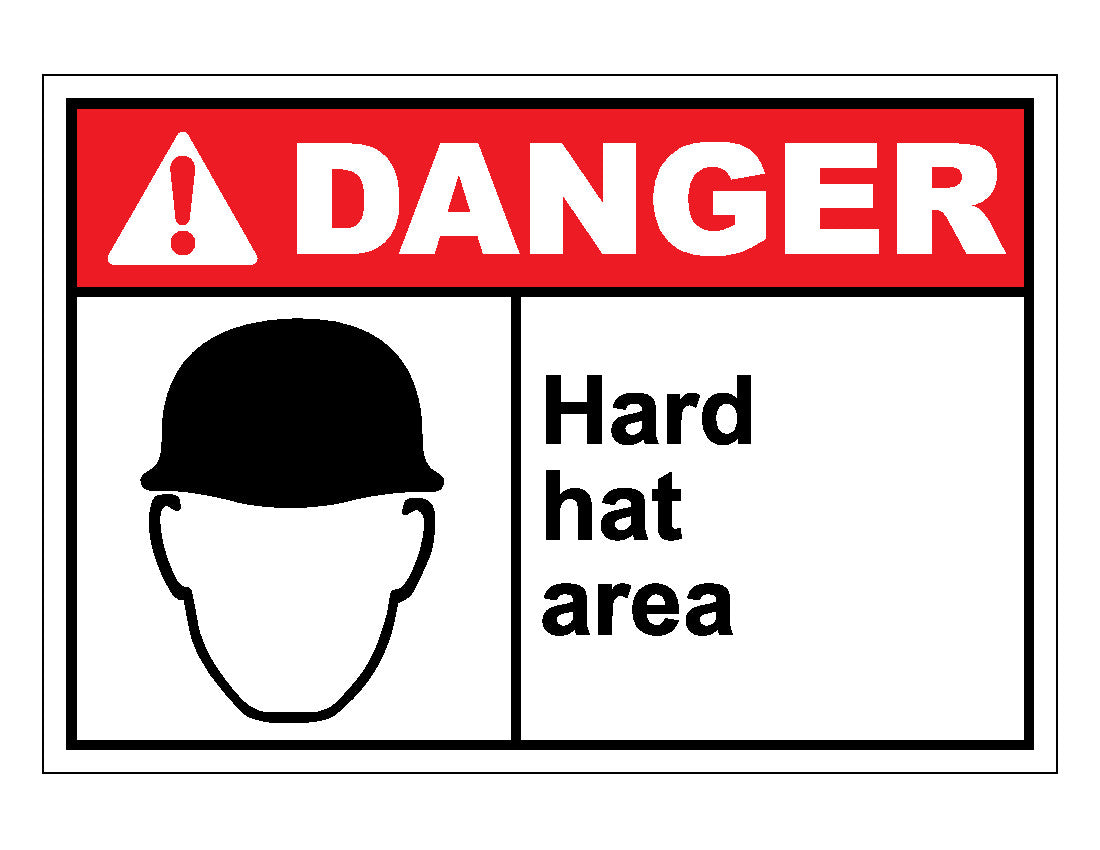 Danger Hard Hat Area Sign – Veteran Safety Solutions