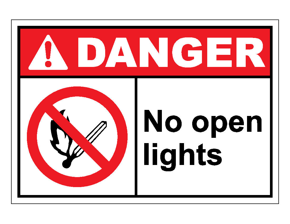 Danger No Open Lights Sign – Veteran Safety Solutions